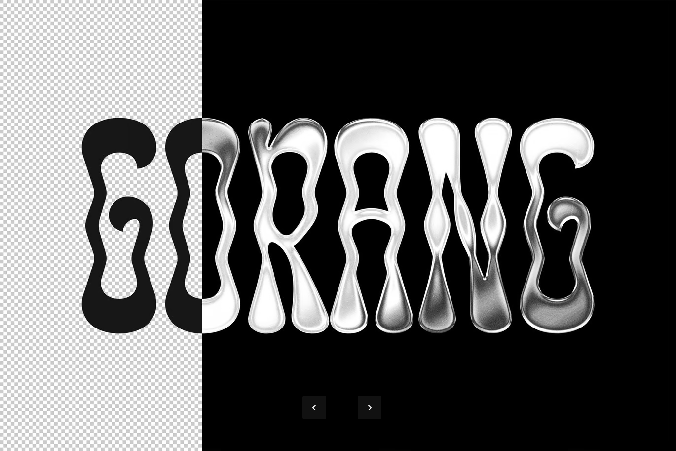 PS银铬特效动作一键生成金属质感 | Photoshop高级插件Silver Chrome Effect _ 果觅网（gooodme）